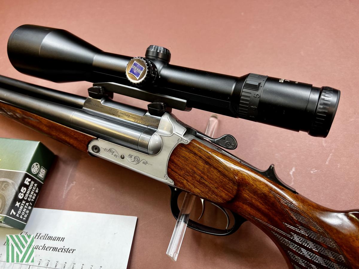 Selten! Blaser D99 Trio Links 2x 7x65R 5,6x52R Zeiss 3-12x56 Kugeldrilling! - eGun